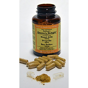 Durham's Queen's Delight (Royal Jelly 1000mg, Propolis 600mg, Beepollen 1500mg) in 3 Daily Capsules