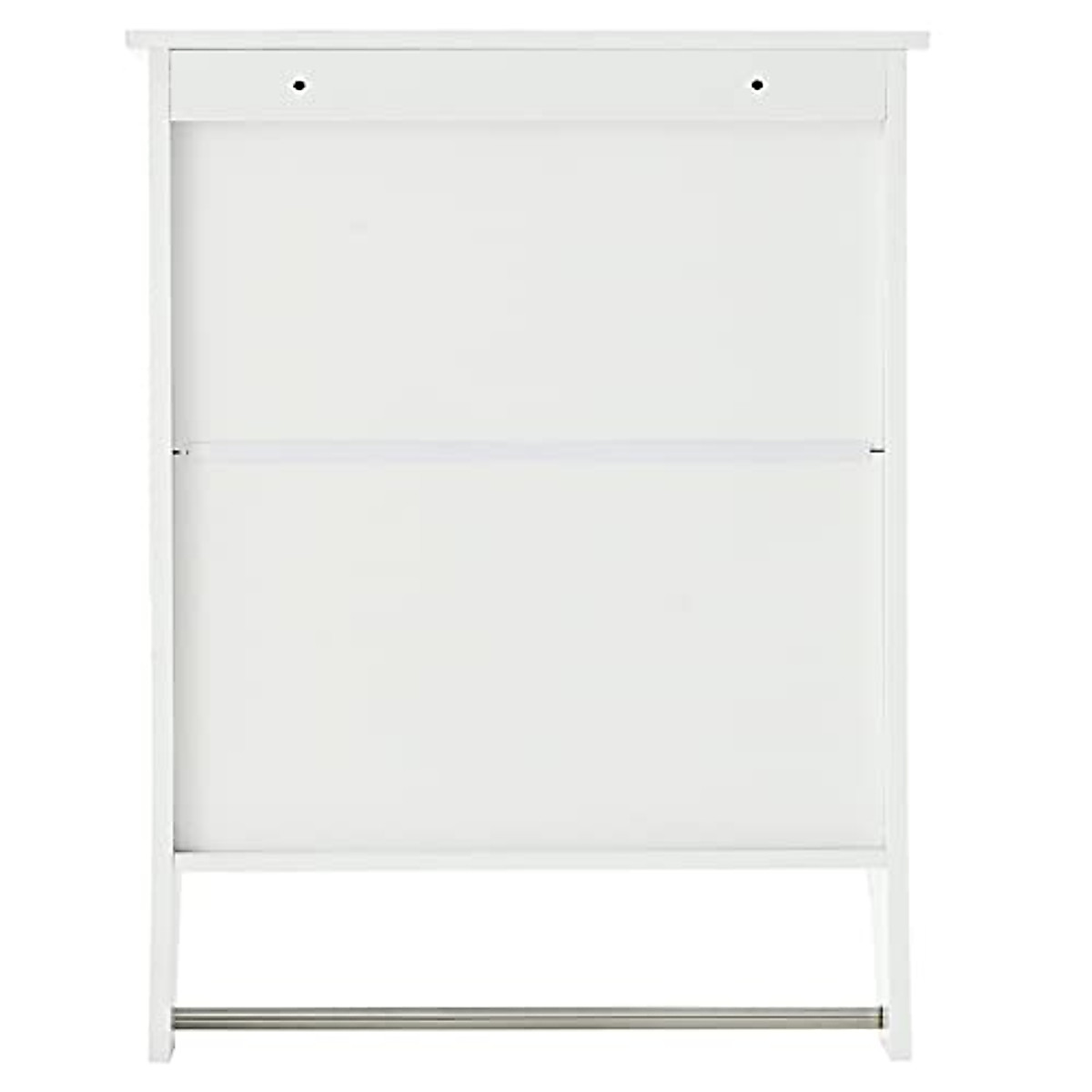 Iwell Bathroom Wall Cabinet with Adjustable Shelf in 3 Positions & Towel Bar, Medicine Cabinet with Door, Wall Mount Bathroom Cabinet, Over The Toilet Space Saver Storage Cabinet, White