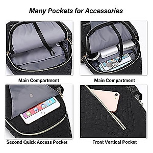 MOSISO Sling Backpack Small Hiking Daypack for Women Men, Rhombus Quilted Crossbody Sling Bag with Front Vertical Pocket & Removable Strap One Shoulder Chest Bag, Black