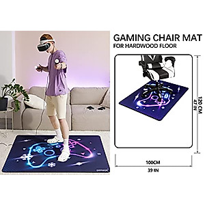 Office Chair Mat,39"X47"Gaming Chair Mat Computer Chair Mat for Hardwood Floor and Anti-Slip Gaming Rug,Office Rugs Mats for Rolling Chairs
