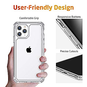 ESR Air Armor Designed for iPhone 11 Pro Case, [Shock-Absorbing] [Scratch-Resistant] [Military Grade Protection] Hard PC + Flexible TPU Frame, for The iPhone 5.8”(2019), Clear