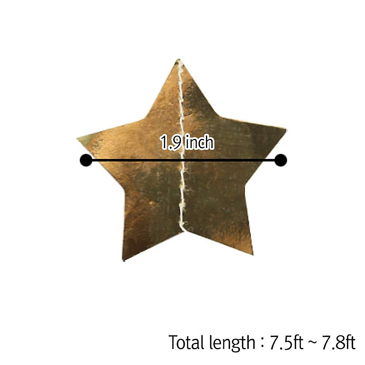 ebabyland 3Pack Gold Star garland - star banner - gold decor graduation party decorations 2022 Bridal Shower baby shower decor gold birthday decorations Baptism Decorations party supplies