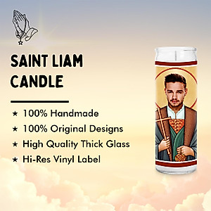 Liam Celebrity Prayer Candle - Celeb Saint Direction Candle - Novelty Votive Candles - Handmade in USA - Celeb Novelty Pop Music One Gift RIP