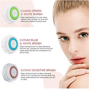 Facial Cleansing Brush Head Replacements Compatible with Clarisonic Mia 1, Mia 2, Mia Fit, Alpha Fit, Smart Profile Uplift, Deep Pore Face Brush Head Replacement Cleaning Tool (3 Pack)