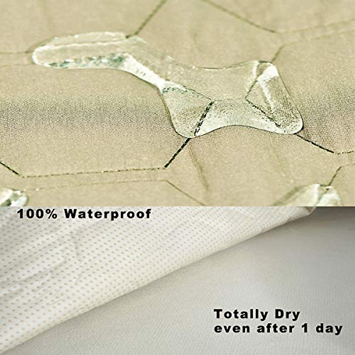 RBSC Home Recliner Chair Cover 30 Inch Beige Recliner Covers 100% Waterproof Anti-Slip Large Recliner Slipcovers for Pets Dogs Cats Washable Protector(30" Sand)