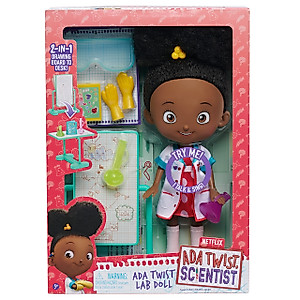 Just Play Ada Twist, Scientist Ada Twist Lab Doll, 12.5 Inch Interactive Doll with Research Lab Accessories, Talks and Sings the ''The Brainstorm Song'', Kids Toys for Ages 3 Up