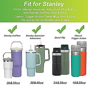 AIERSA 2Pcs Silicone Boot Sleeve for Stanley Quencher 40oz 30oz Tumbler with Handle,for IceFlow 20oz 30oz,Protective Water Bottle Bottom Bumper Cover for Stanley Cup Accessories, Cream