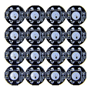 ALITOVE 100pcs WS2812B Addressable 5050 Smart RGB LED Pixel Light on Black Heat Sink PCB Board 5V DC Compatible with Raspberry Pi for DIY Lighting Project