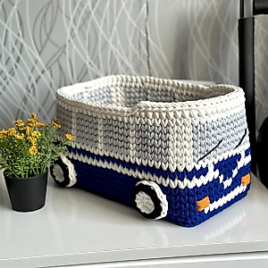 T-Shirt Yarn 130 Yards Knitting Yarn Fabric Crochet Cloth Solid Color Tshirt Yarn for Crocheting Beginners DIY Hand Craft Bag Blanket Cushion Projects (Klein Blue)