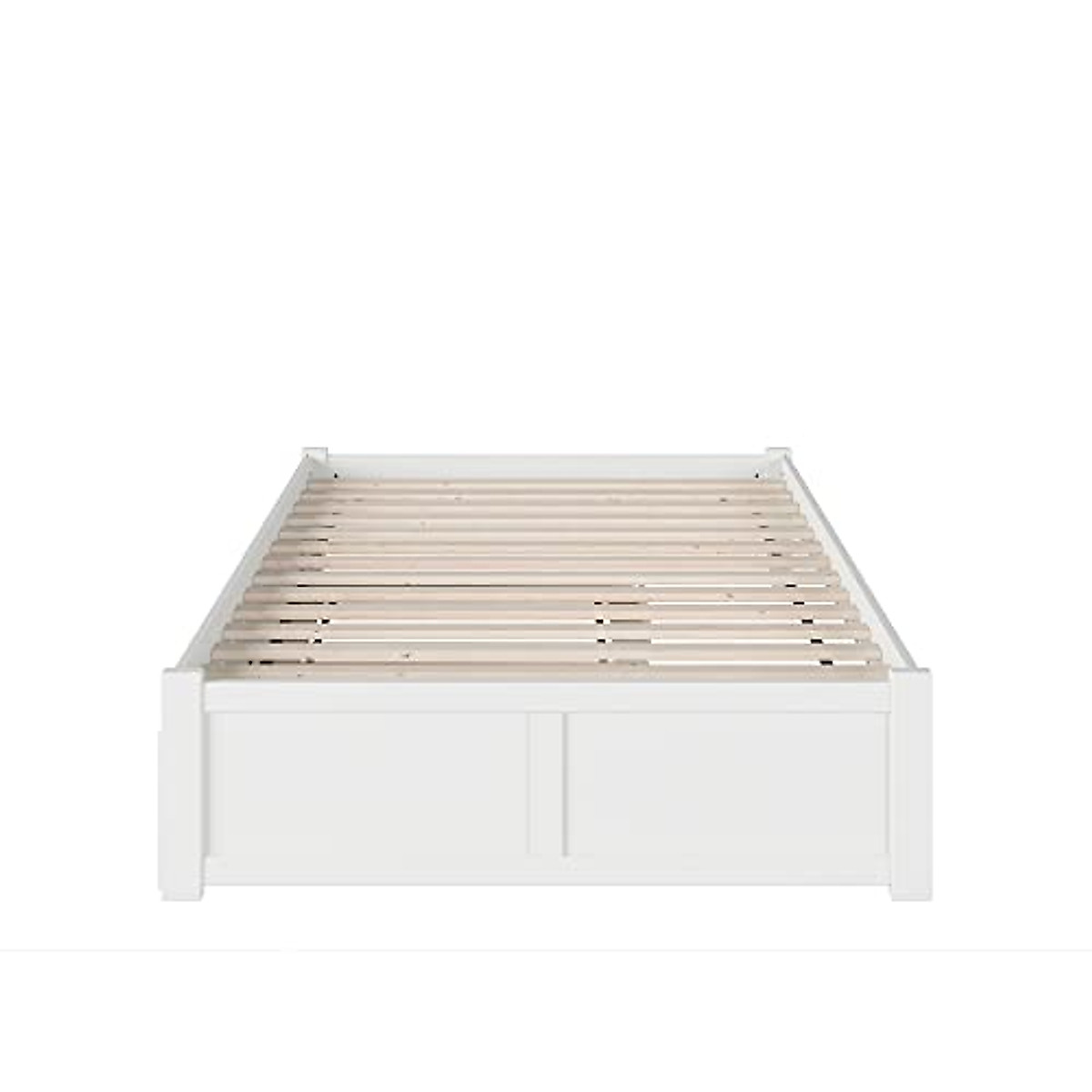 Atlantic Furniture AR8032012 Concord Platform Bed with Twin Size Urban Trundle, Full, White