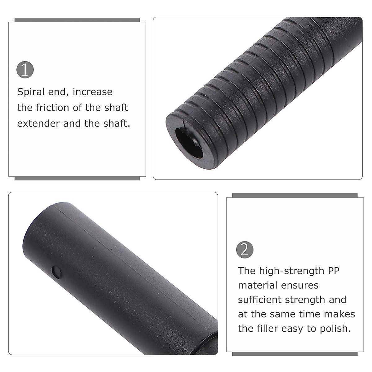 2pcs Golfs Club Butt Extender Extension Rod for Steel/Wood Shaft Putter Parts