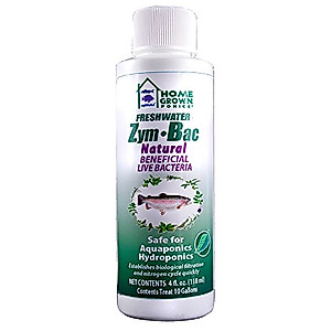 Home Grown Ponics Zym Bac No. 96044 Natural Beneficial Bacteria, 4 oz.,Clear,MODEL-96044