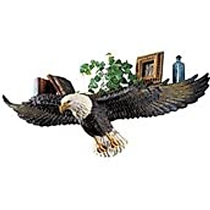 Collections Etc 3D Eagle Sculpted Wall Shelf Multi