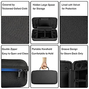 Carrying Case Compatible with Steam Deck, JOYJOM Protective Hard Travel Carry Storage Bag for Steam Deck, AC Adapter Charger, TV Dock Stand and other Accessories