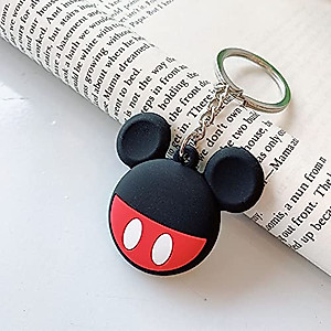 Cocomii 3D AirTag Case - 4 Pack 3D Cartoon - Slim - Lightweight - Matte - Keychain Ring 3D Cartoon Characters Cartoon - Minimalist Luxury Aesthetic Case Cover Compatible with Apple AirTag (Mickey)