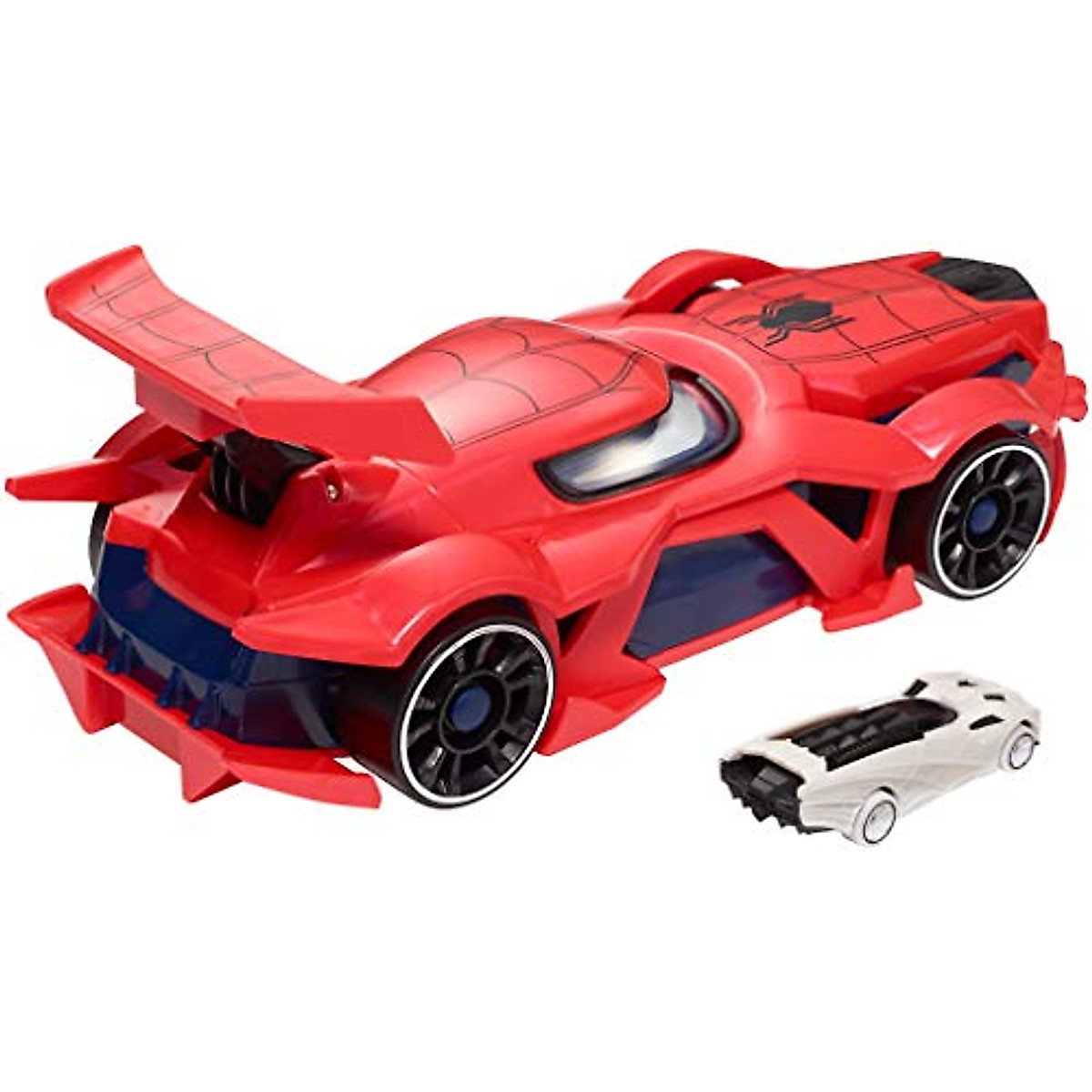 Hot Wheels Marvel Spider-Man Web-Car Launcher with Movement-Activated Eyes & 1:64 Scale Toy Character Car [Amazon Exclusive]