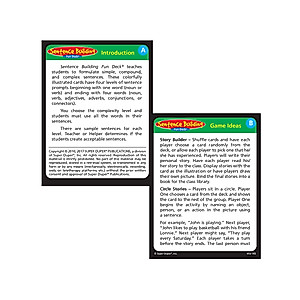 Super Duper Publications | Sentence Building Fun Deck | Speech Therapy Flash Cards for Grammar | Educational Learning Materials for Children