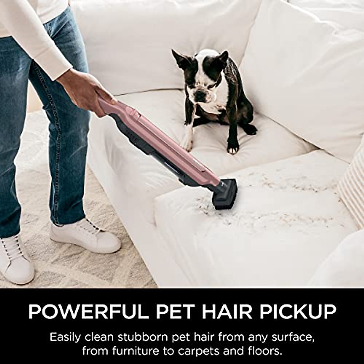 Shark WS632RGBRN WANDVAC System Ultra-Lightweight Powerful Cordless Stick Vacuum with Boost Mode, Charging Dock, Rose Gold