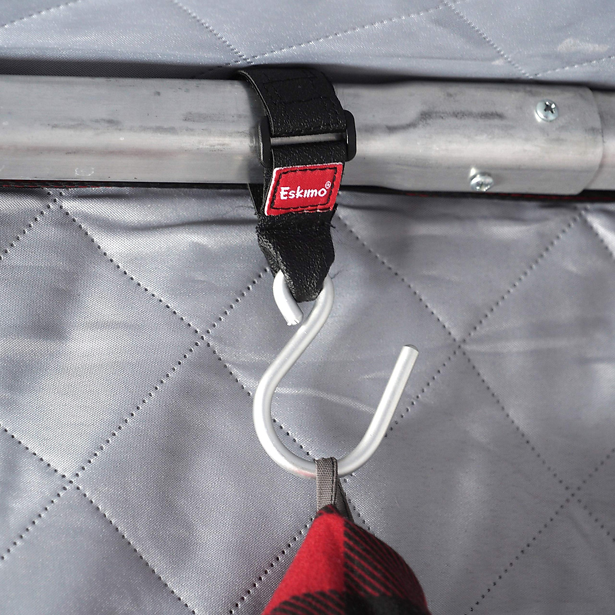 Eskimo Alloy Steel 30611 Ice Shelter Coat Hooks, Black, Standard