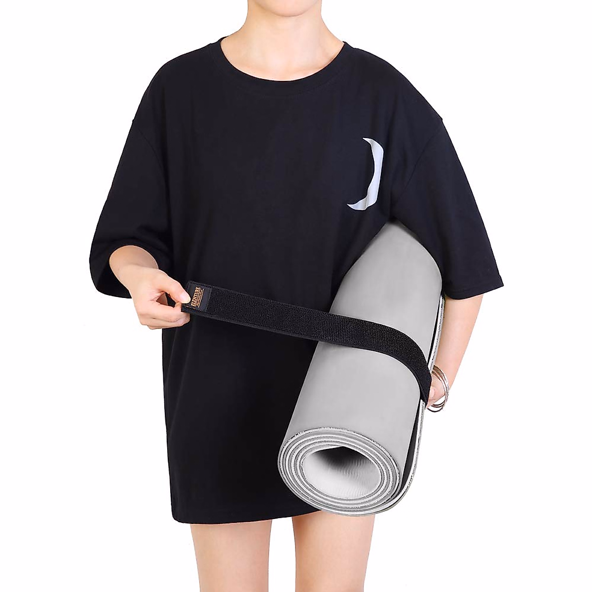 ELENTURE Yoga Mat Strap Band for Most Size Mat, Reusable Fastening Cable Tie Down Straps - Multipurpose Securing Cinch Strap (Mat Not Included) (2pcs)