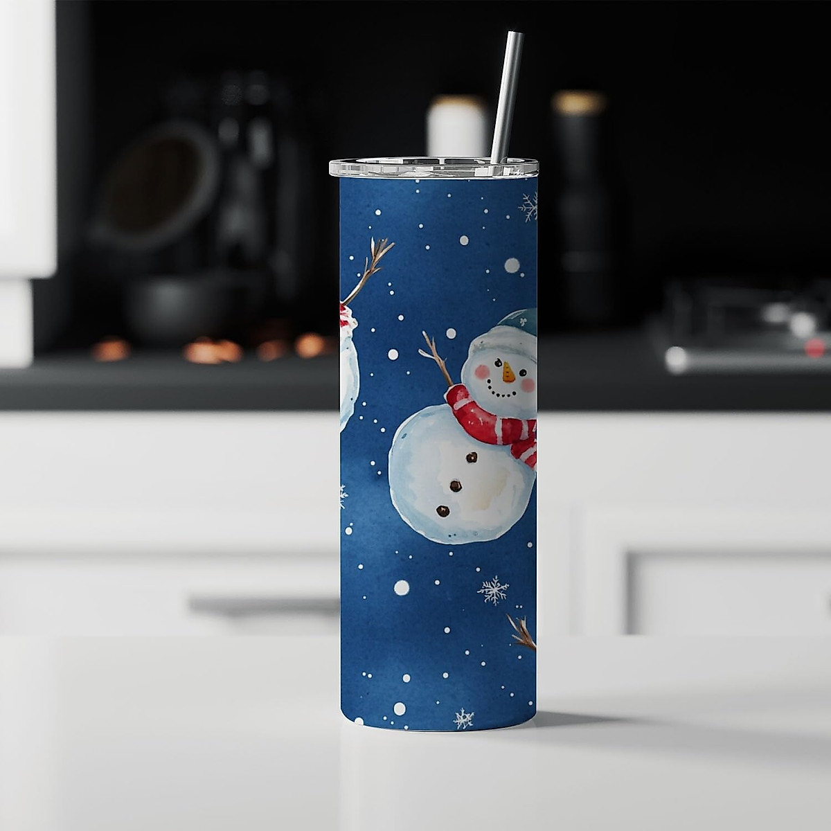 Medpol Christmas Snowman tumbler with lid and straw 20 oz insulated tumbler cups Christmas Snowman insulated travel coffee mugs for women cute sippy cups stainless insulated travel cups