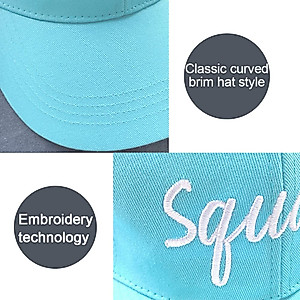 PartyGifts&beyond Bridesmaid Gifts Baseball Hat for Women 6 Packs Bachelorette Party Women's Hats Bride Squad Caps for Wedding Gift(Blue)