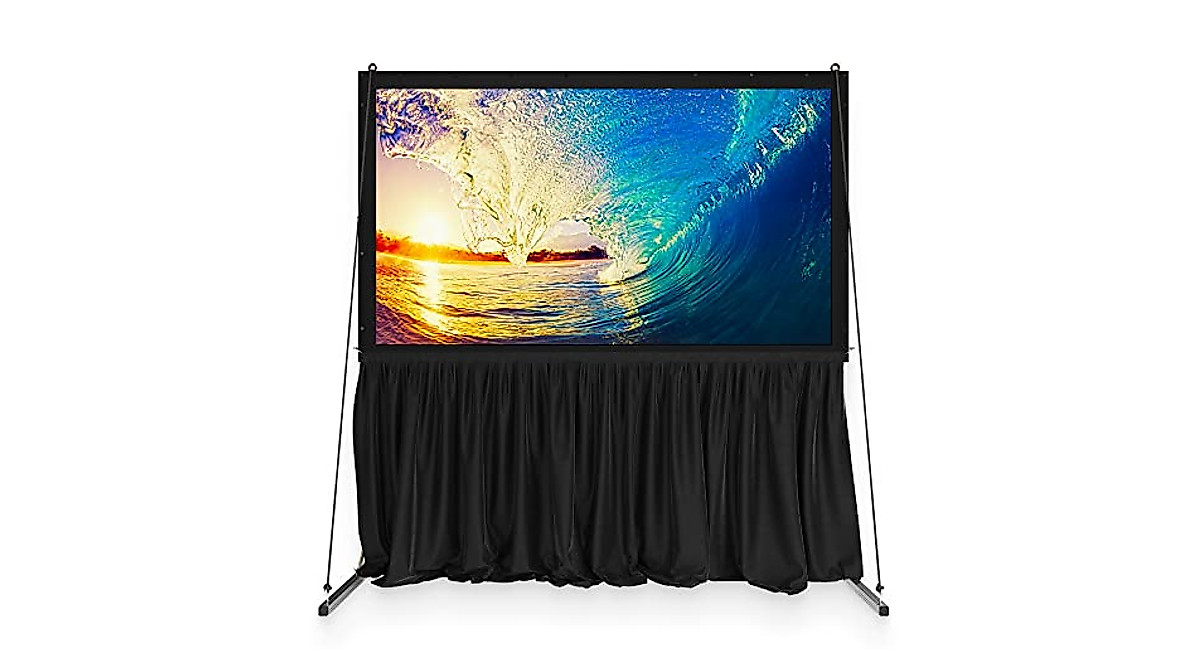 PropVue 80-Inch Outdoor Projector Screen with Stand and Wall Mount