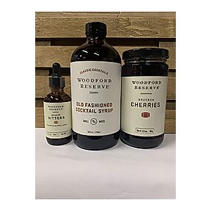 Woodford Old Fashioned Bundle of Orange Bitters, Cherries and Old Fashioned Syrup
