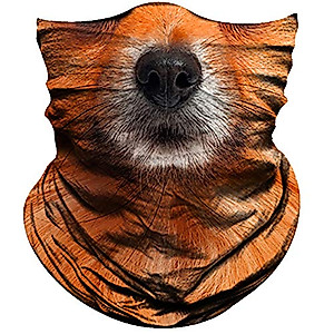 Obacle Animal Half Face Mask Sun Dust Wind Protection Seamless Face Mask for Men Women, Lightweight Thin Neck Gaiter for Outdoor Sports Gifts (Dog with Yellow Hairs)