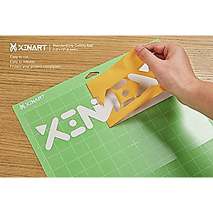 XINART StandardGrip Cutting Mat for Cricut Maker 3/Maker/Explore 3/Air 2/Air/One(12x12 Inch, 3 Mats) Standard Adhesive Sticky Green Quilting Cricket Cutting Mats Replacement Accessories for Cricut