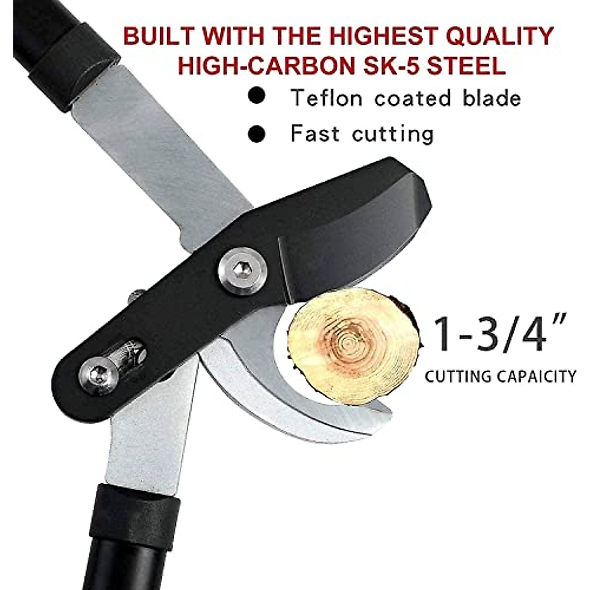 Loppers Heavy Duty Bypass Loppers 30 Inch Loppers and Pruners Heavy Duty Garden Loppers with Gear Power Bypass Loppers for Tree Trimming Branch Cutter with Non-Slip Handles