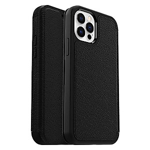 OtterBox Strada Series Folio Wallet Case w/Card Slots for iPhone 12 & iPhone 12 PRO (ONLY) Non-Retail Packaging - Shadow