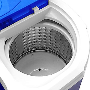 WSDJ, Portable Mini Washing Machine, 10.4lbs Capacity, Washer(6.6lbs)&Spiner(3.8lbs), Semi-automatic Blue Cover, GT36347395-10106-1953006301