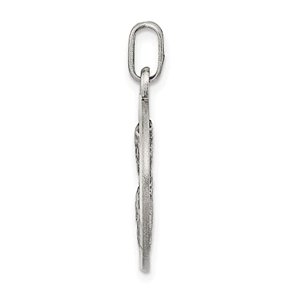 IceCarats 925 Sterling Silver Vintage Sacred Heart Love of Jesus Christ Head Face Medal Necklace Religious Pendant Christian Faith Charm Only