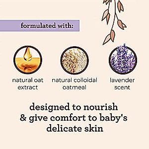 Aveeno Baby Calming Comfort Bath & Lotion Set, Night time Baby Skin Care Products with Natural Oat Extract, Lavender & Vanilla Scents, Paraben-Free, 2 Items