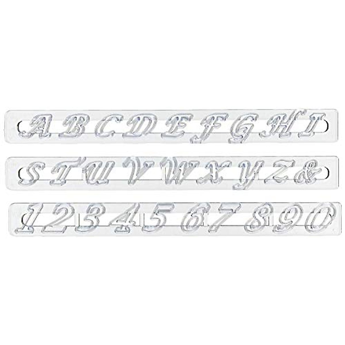 FMM Upper Case Script Alphabet & Number Tappit Cutters Set
