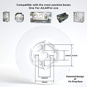 TALOYA Flush Mount 12 Inch Ceiling Light (Milk White Shell), 20W Surface Mount LED Light Fixture for Bedroom Kitchen,3 Color Temperatures in One（3000k/4000k/6500k),0.94 Inch Thickness Round