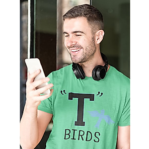 T Birds Canvas Tote Bag for Women, Cloth Bag Tbird Gang Logo Graphic Tees Black 15x15 inches