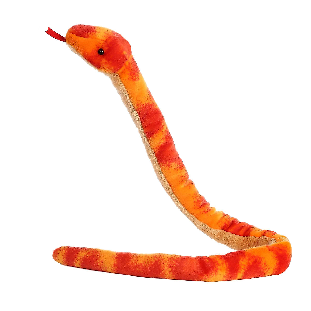 Aurora® Playful Snake Corn Snake Stuffed Animal - Eye-Catching Designs - Versatile Fun - Orange 50 Inches