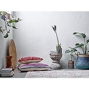 Creative Co-Op Coral Cotton Blend Chenille Lumbar Pillows, 1 Count (Pack of 1), Pink