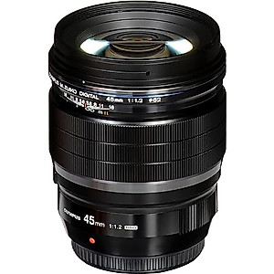 OM SYSTEM OLYMPUS M.Zuiko Digital ED 45mm F1.2 PRO For Micro Four Thirds System Camera, Ultra Bright F1.2 lens, Weather Sealed Design, MF Clutch, L-Fn Button
