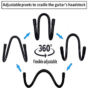 Pack of 2 , Rack with Adjustable Hooks Equipment Organizer Storage — W Claw Wall Mount Football Holder Ball Display Rack for Helmet, Gloves, Coats, Hats/Metal and Silicone Rubber Black Finish.