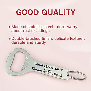 Melix Home Dad Gifts Bottle Opener Keychain Fathers Day Present Beer Lover Gift Ideas for Dad Birthday Presents