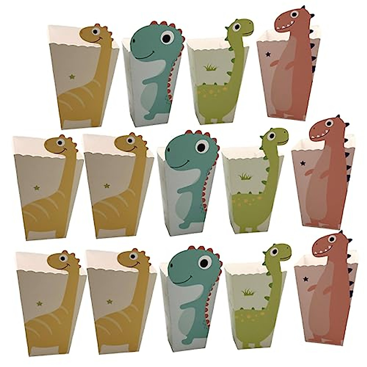 Abaodam 72 Pcs Mini Treat Bags Disposable Containers Bulk Popcorn Dinosaur Candy Bags Popcorn Gift Movie Popcorn Bucket Popcorn Bulk Individual Bags Paper Popcorn Boxes Popcorn Paper Bags