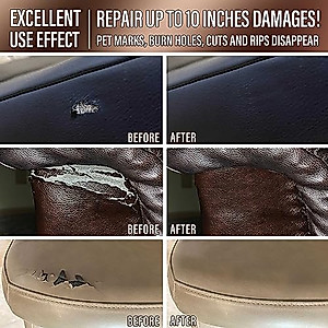 ARCSSAI ARCSSAL Leather Repair Kit for Furniture, Sofa, Jacket, Car Seats and Purse. Super Easy Instructions to Match Any Color, Restore Any Material, Bonded, Italian, Pleather, Genuine