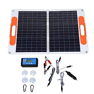 Portable Solar Panels, Folding DC Port Solar Panel Charger for Mobile Power Station RV Camping Off Grid