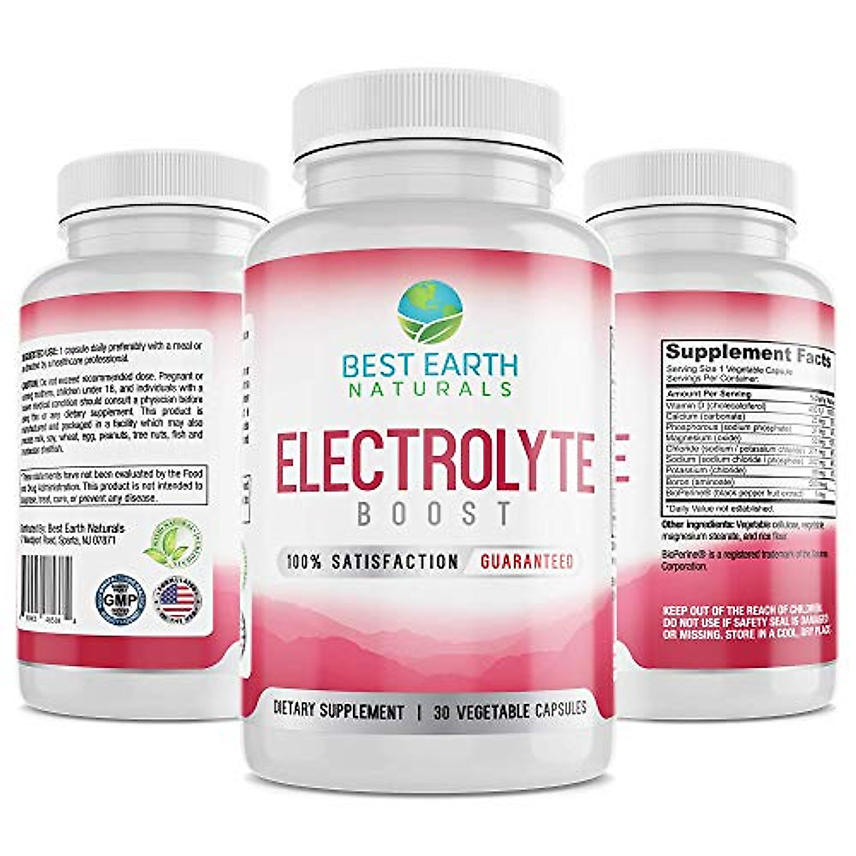 Best Earth Naturals Electrolyte Support Supplement - Helps Support Electrolyte Balance with Vitamin D, Calcium, Magnesium, Sodium, Potassium, Boron and More!