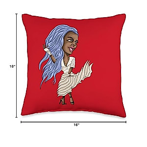 Pop Inspired Anime Fashion The Runaway Kawaii Black Girl Anime Style Summer Spring Fun Throw Pillow, 16x16, Multicolor