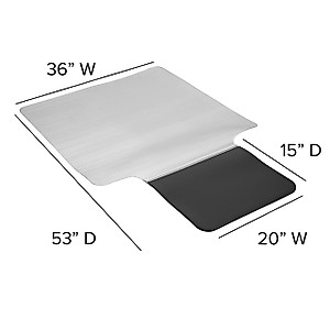 BizChair Ergonomic Sit or Stand Chair Mat with Hinged Cushioned Mat - Anti-Fatigue Mat