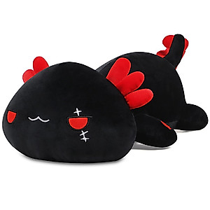 Yeqivo Axolotl Stuffed Animal, Cute Black Axolotl Plush Pillow Toy Soft Axolotl Stuffed Animal Kawaii Plushie Toy 50CM/19.7Inch